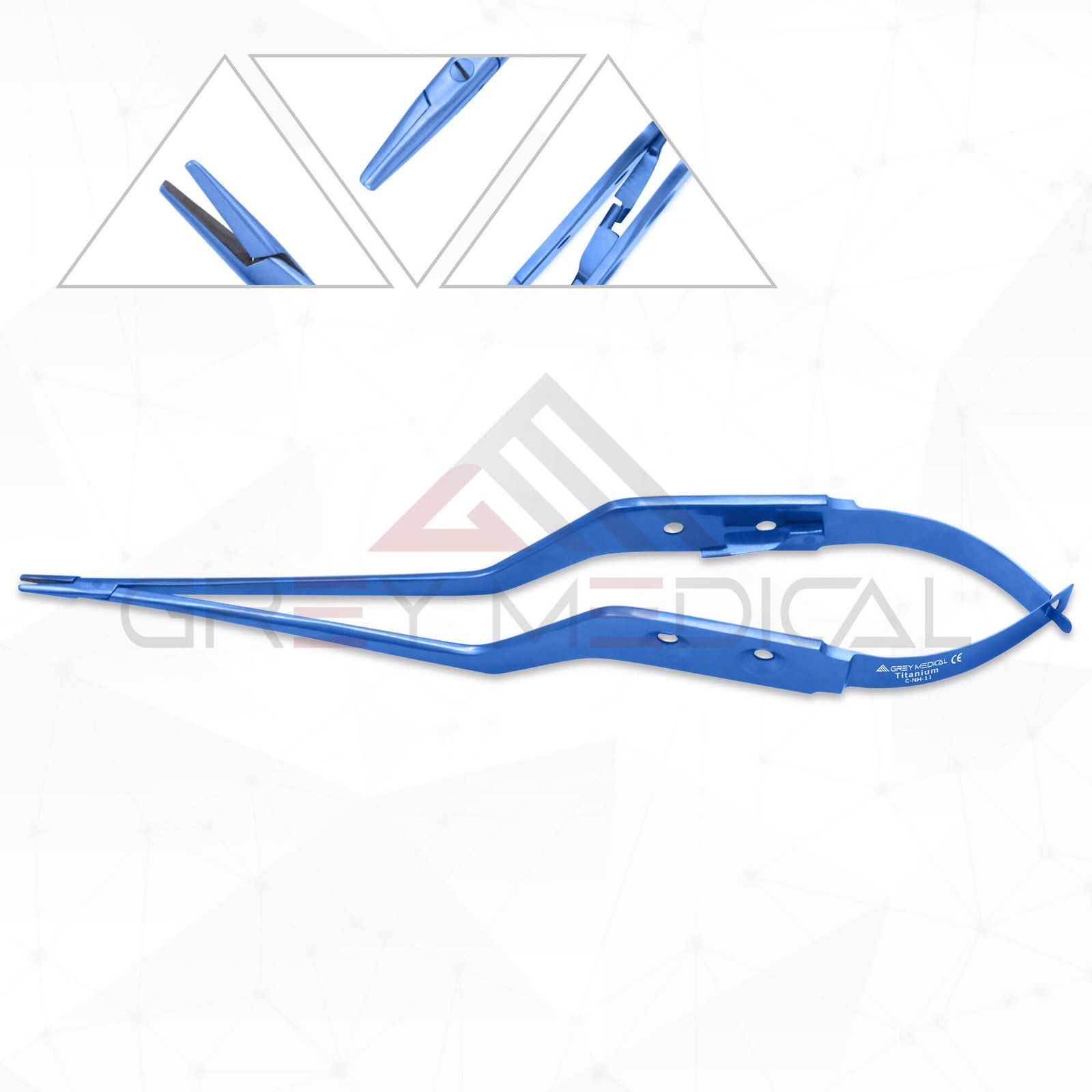 Porte-aiguille micro en titane de type baïonnette