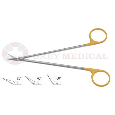 Ceramic Cut Potts-Smith Angled Scissors | Grey Medical