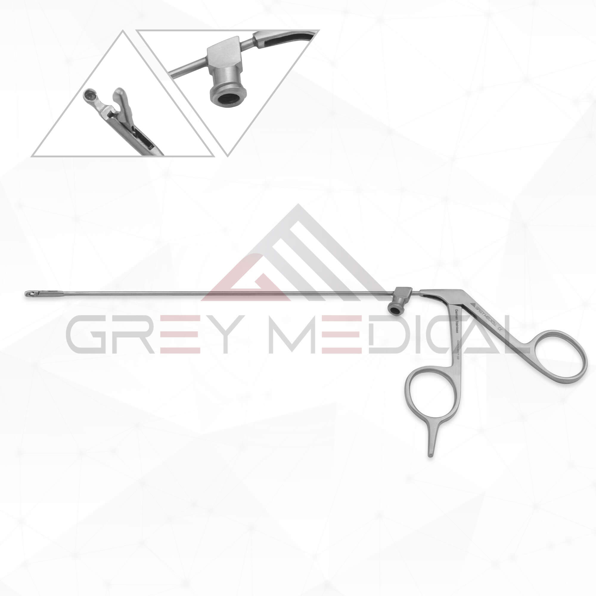 Laryngeal Forceps Round Cup with Luer Lock Cleaning Channel