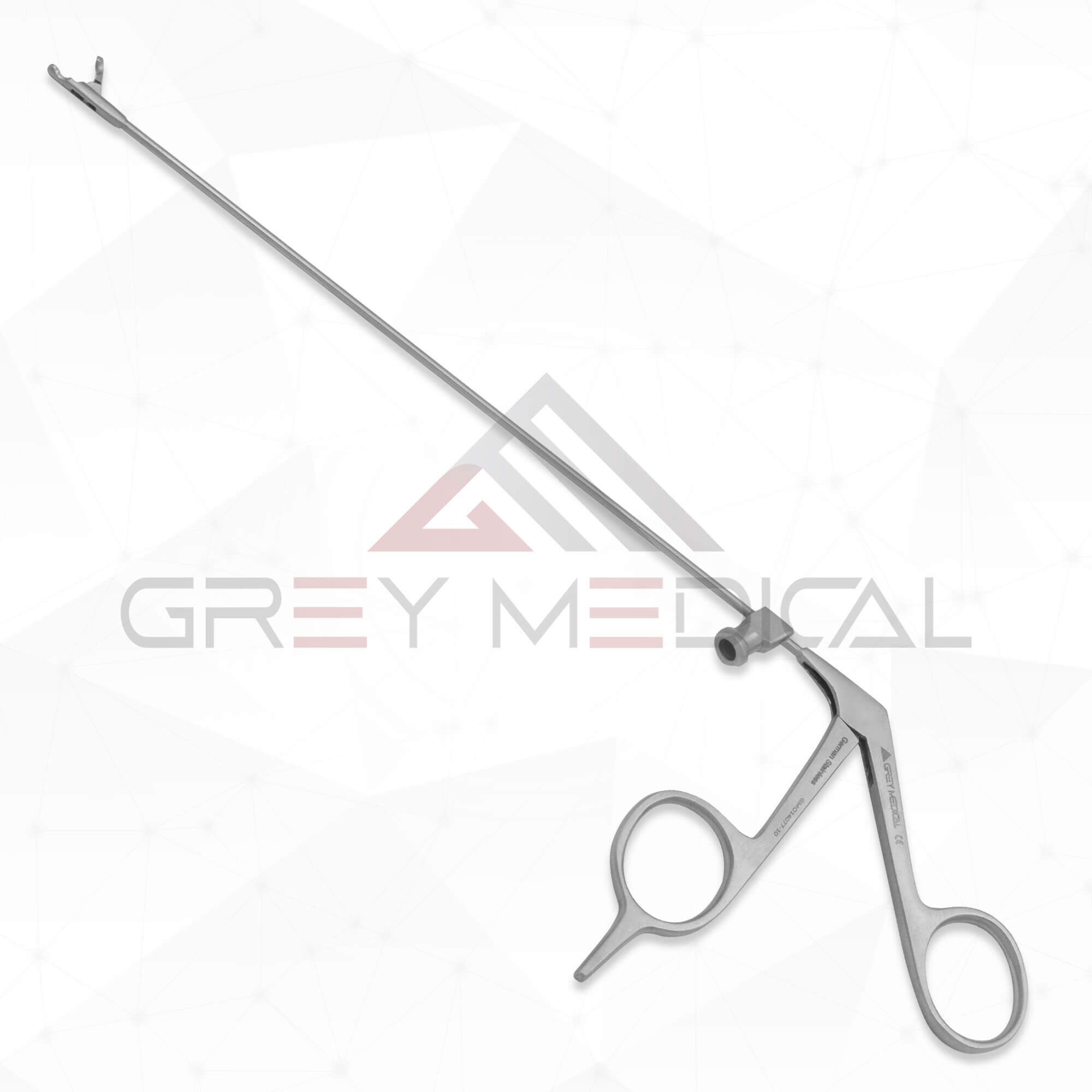Laryngeal Forceps Round Cup with Luer Lock Cleaning Channel