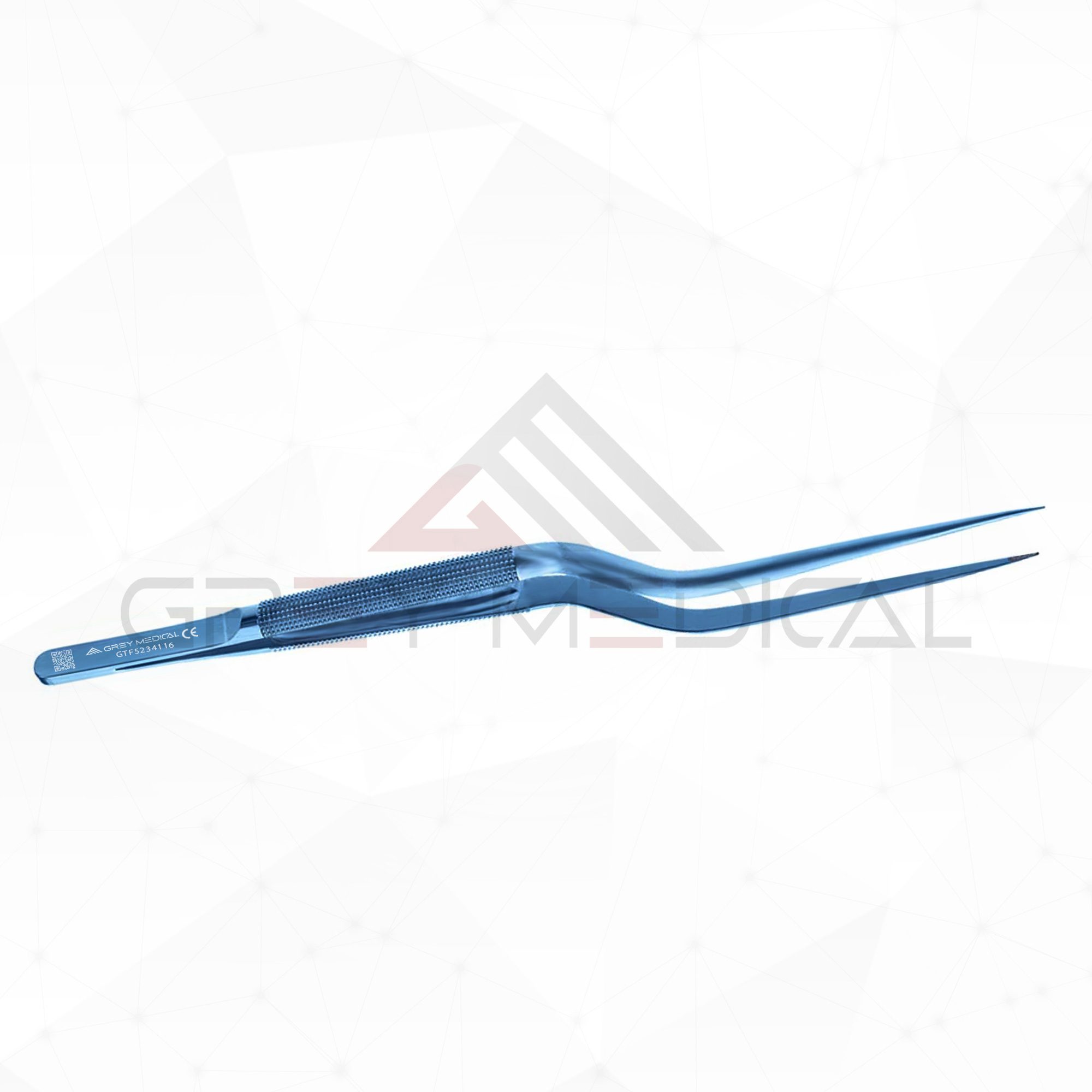 I.M.A. Forceps Round Bayonet Handle | Grey Medical®
