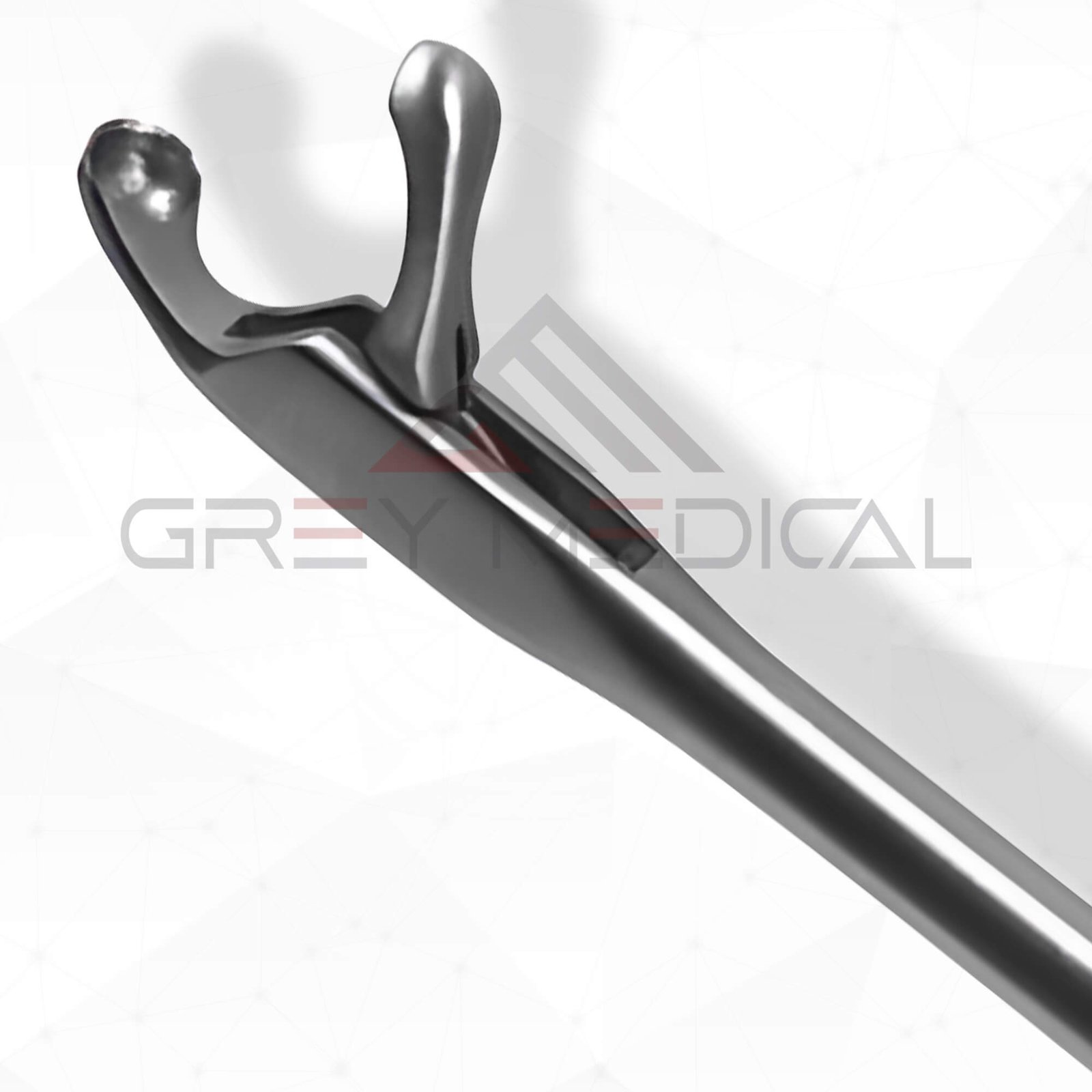 Pinza microlaringea con canale di pulizia Luer Lock