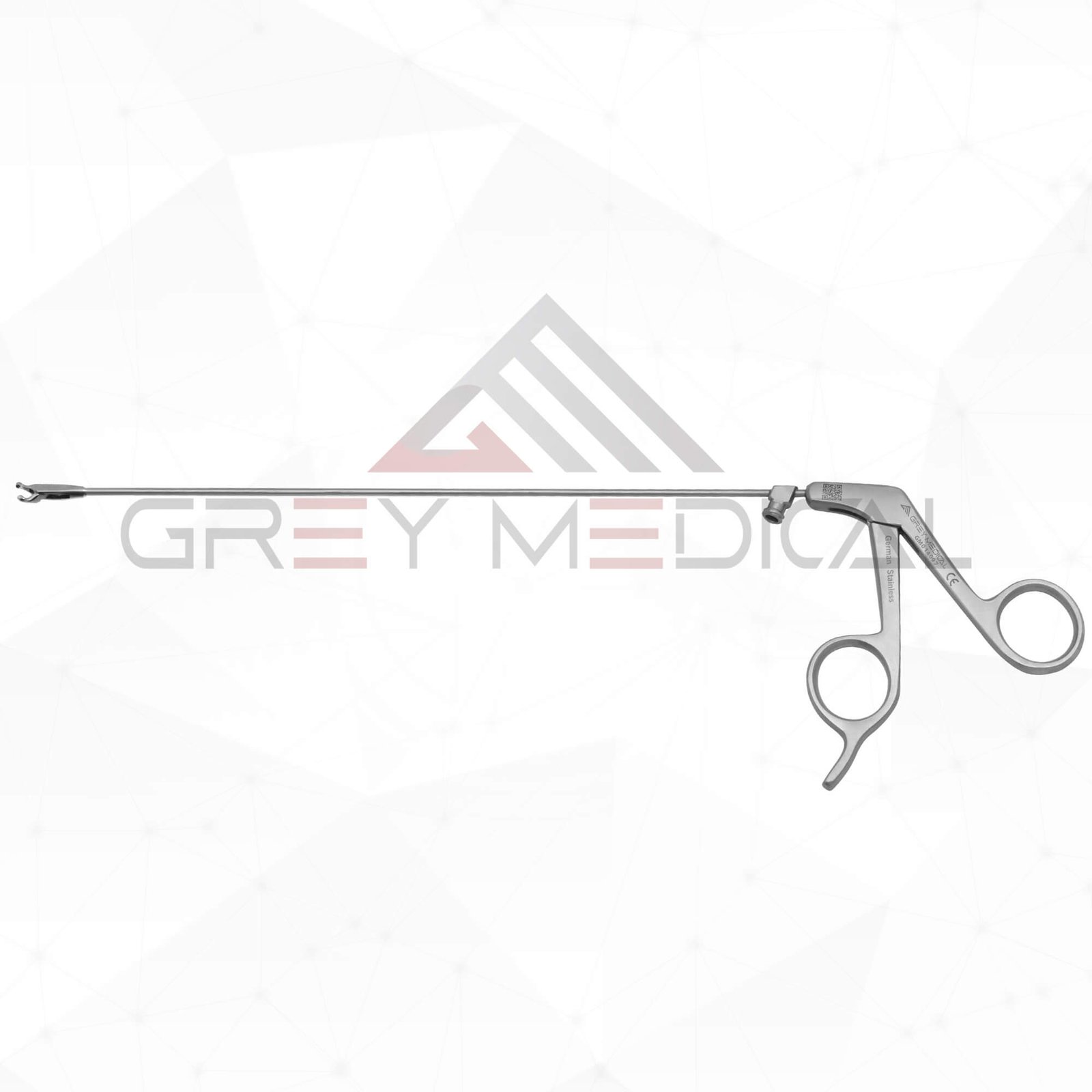 Pinza microlaringea con canale di pulizia Luer Lock