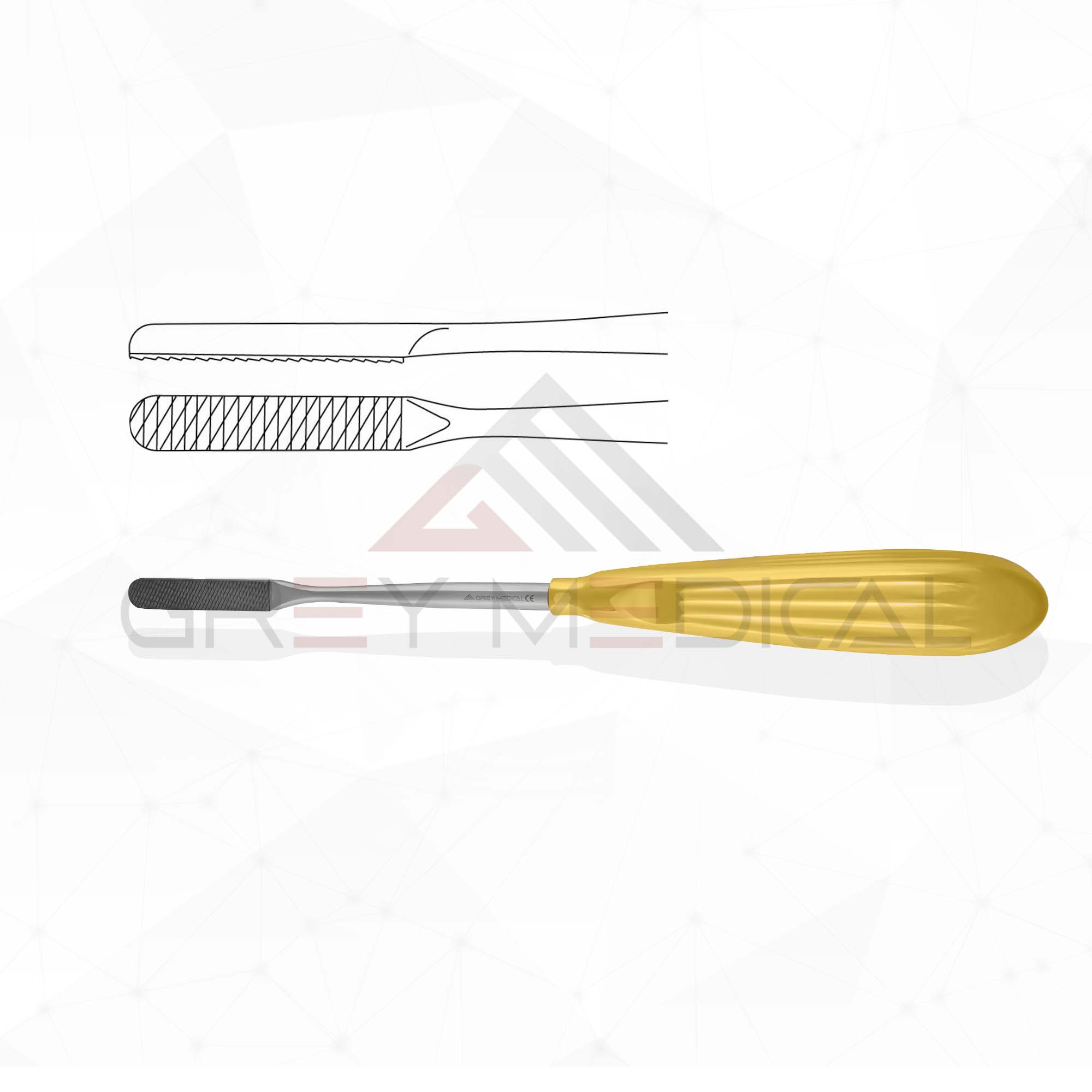 Rasp Coarse Grit Serrated | Grey Medical®