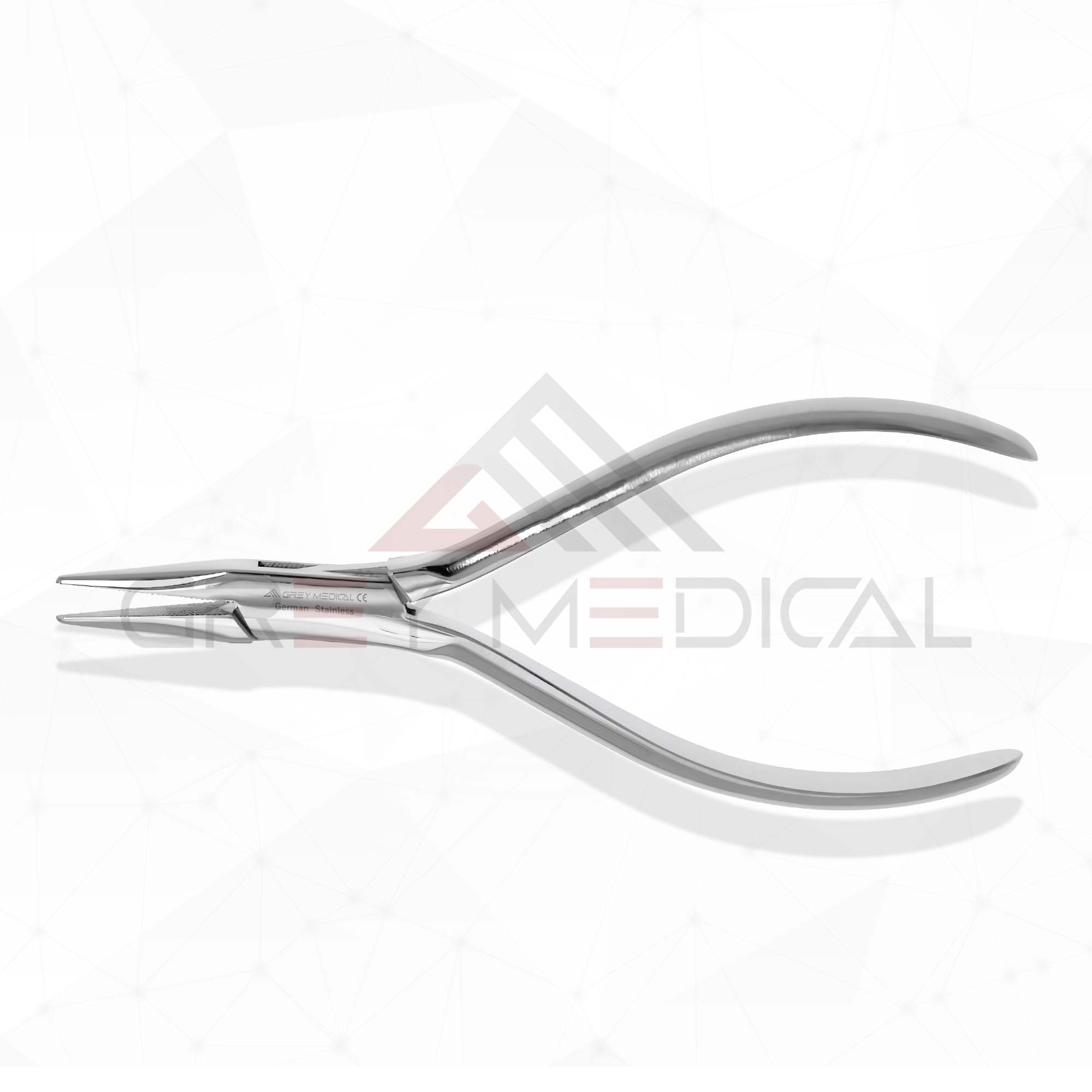 Needle Nose Pliers - Fine Cross Serrated | Grey Medical®