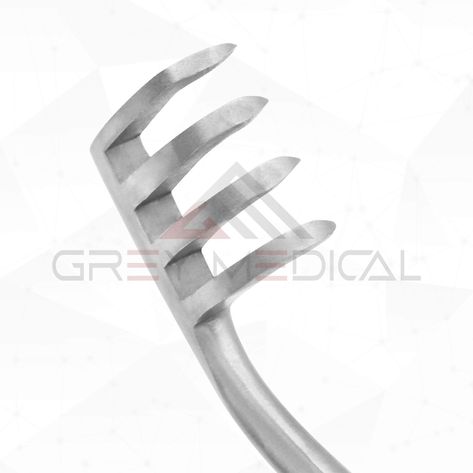 Mollison Self Retaining Retractor - 4x4 Prongs | Grey Medical®